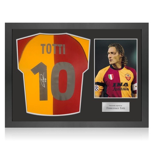 Francesco Totti Signed AS Roma 2001-02 Football Jersey. Icon Frame | eBay