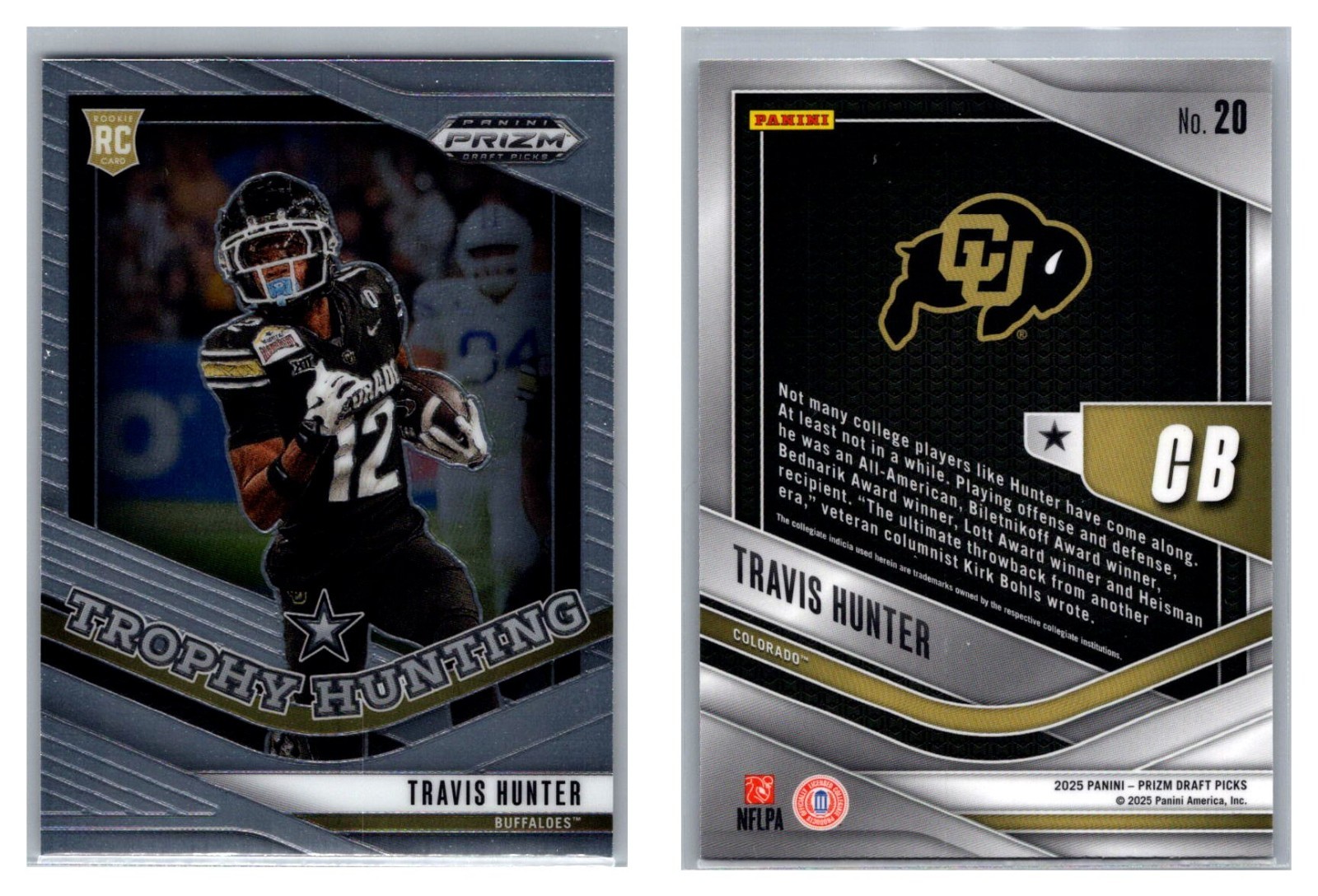 Travis Hunter RC 2025 Panini Prizm Draft Picks Trophy Hunting Colorado ...