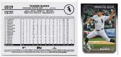 TANNER BANKS 2024 TOPPS UPDATE US129 CHICAGO WHITE SOX | eBay