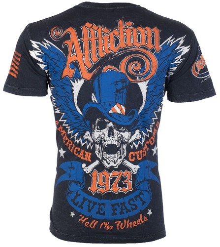 $58 AFFLICTION American Customs STRAIGHT SIX Short Sleeve Slim Fit T ...