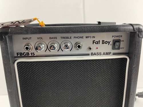 Fat Boy FBGB15 15-Watt Bass Amplifier w/ 10FT. Yamaha Guitar Cable/Jack ...