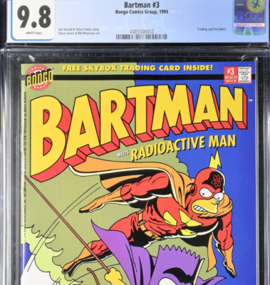 Bartman #3 CGC 9.8 Bongo Comics Includes Trading Card Radioactive Man ...