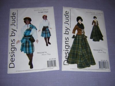 2 Designs by Jude Patterns Scottish Claire Scottish Jamie Uncut Tonner ...