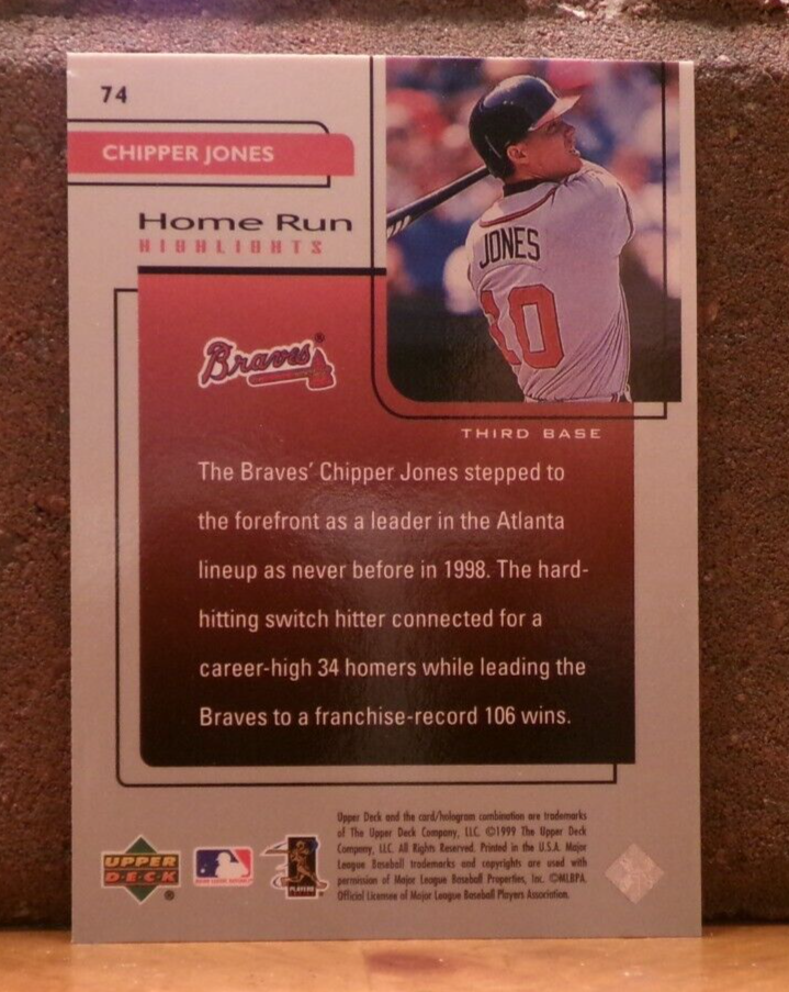 UD 1999 HOME RUN HIGHLIGHTS # 34 CHIPPER JONES ATLANTA BRAVES | eBay