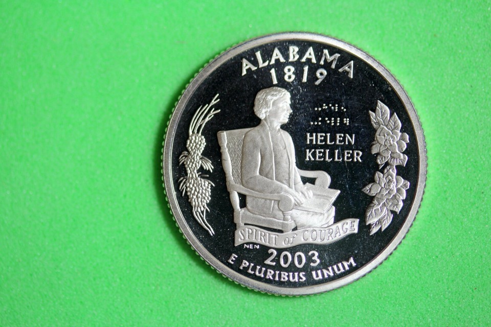 2003 - S PROOF "ALABAMA" STATEHOOD Washington Quarter! #J23377 | eBay