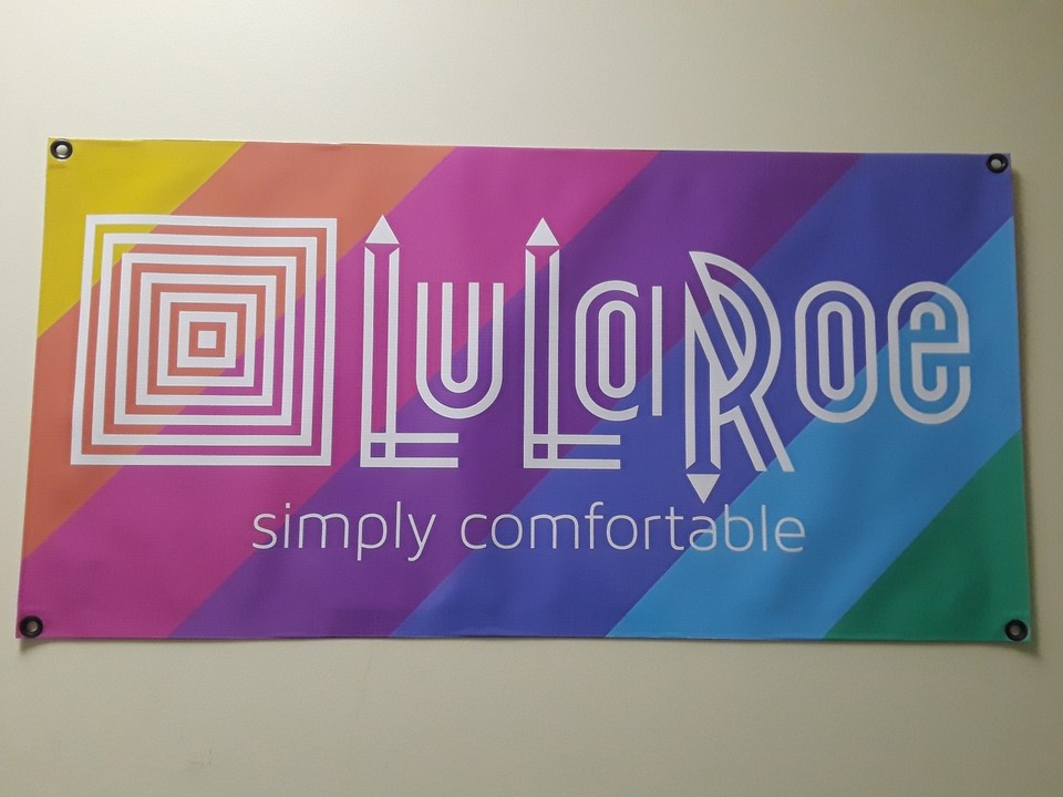 LuLaRoe logo colored rainbow vinyl BANNER 36" x 18" - POP UP Boutique ...