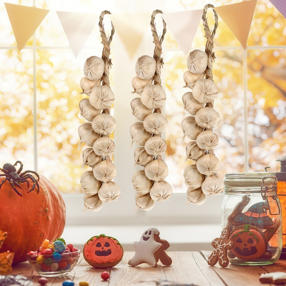 12 pcs halloween party props faux garlic props artificial vegetables ...