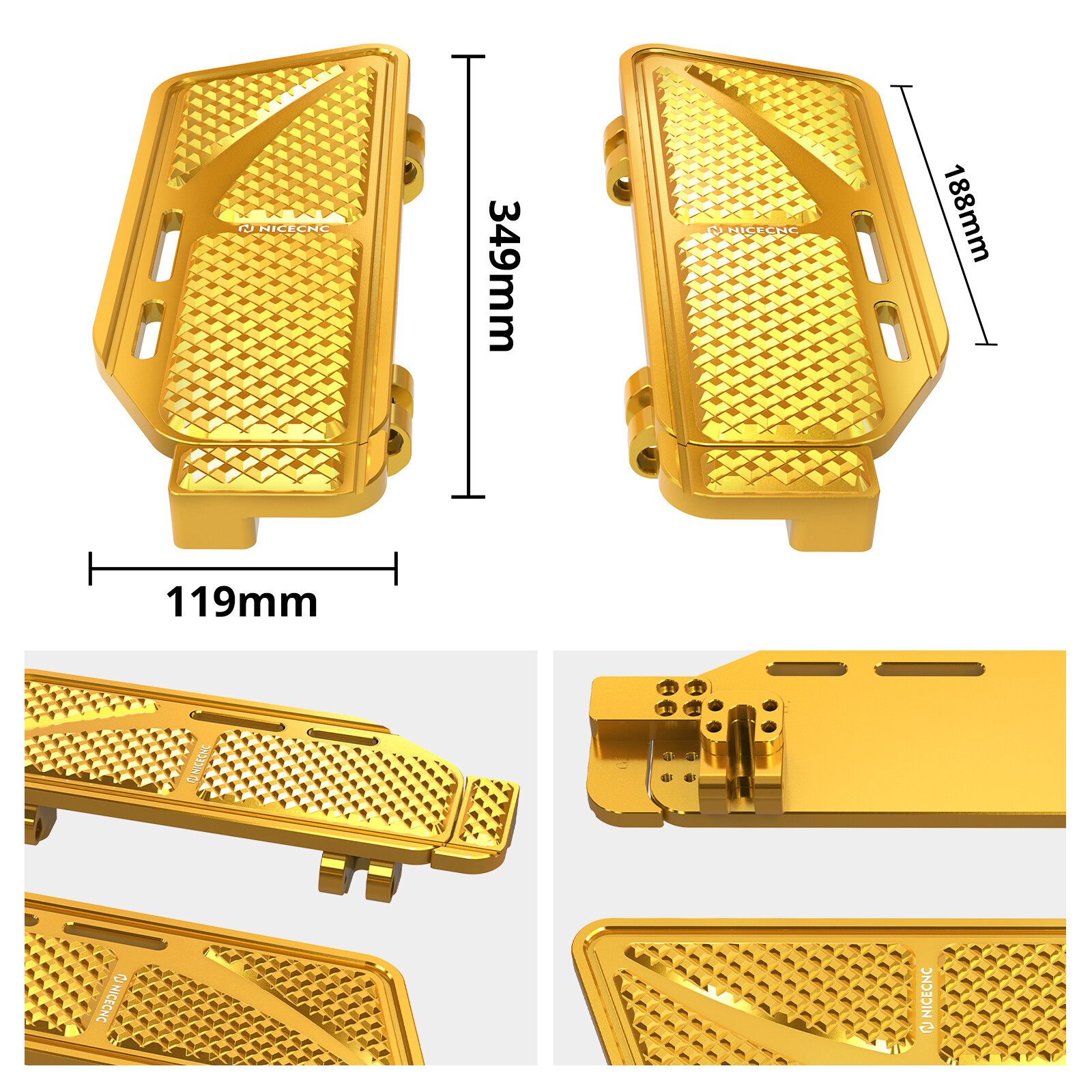 Adjustable Rider Footboards For Harley FLHTC FLHT EFI FLHTI FLHTCU ...