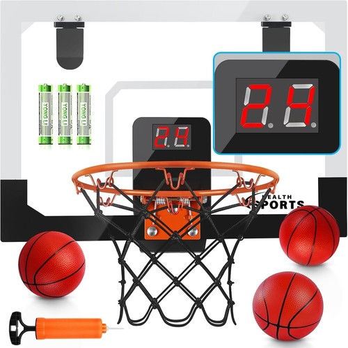 Durable LED Mini Basketball Hoop Set with Electronic Scorer for Kids ...