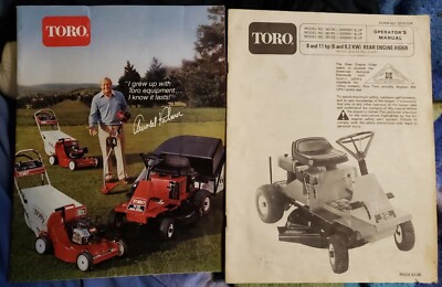 Toro Rear Engine Riding Lawn Mower Manual & Catalog Lot '84 Arnold ...