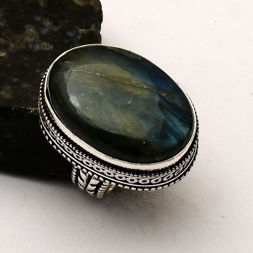 Labradorite Gemstone Ethnic Antique Design Ring Jewelry US Size-8.25 AR 60042 | eBay