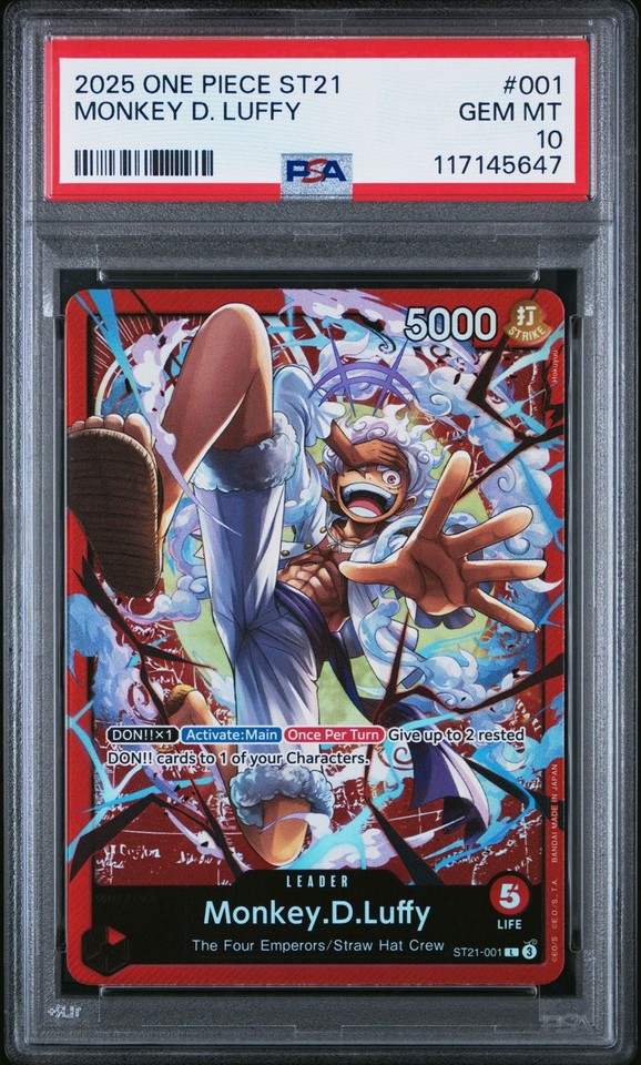Monkey D. Luffy Leader ST21-001 Starter Deck Gear 5 2025 Foil LOW POP ...