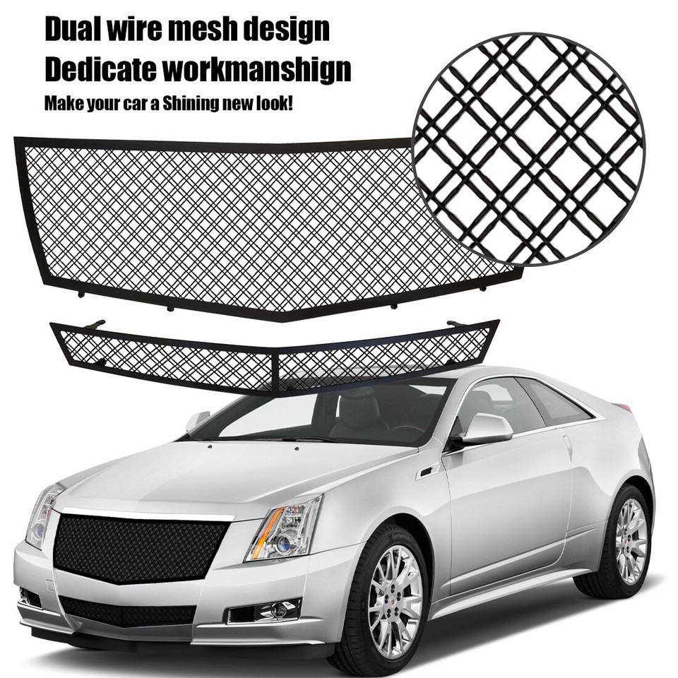 Fits 2008- 2013 Cadillac CTS Stainless Steel Front Dual Weave Mesh ...