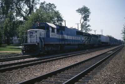 Railroad Slide - EMD #9079 SD60 Locomotive Hinsdale Illinois 1990 ...