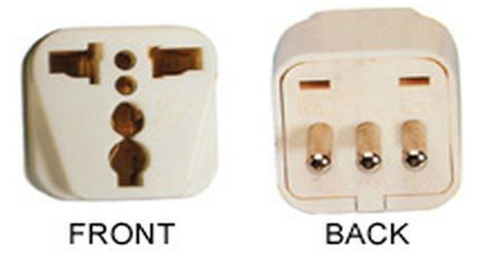 US USA American To Italy Plug Adapter 2PC Italian Outlet Converter 3 ...
