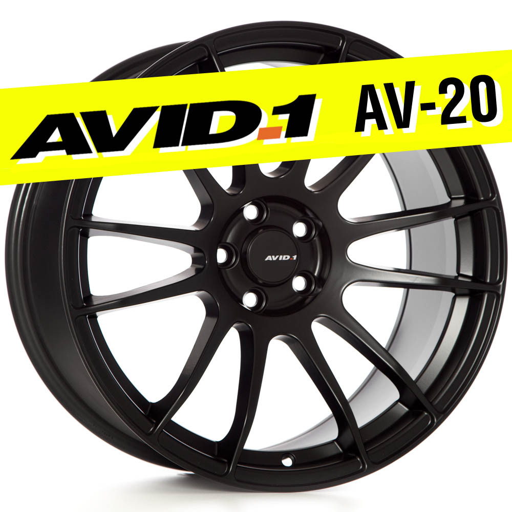Avid1 Av20 18x9.5 Rims 5x114.3 22 Black Wheels Set for sale online | eBay