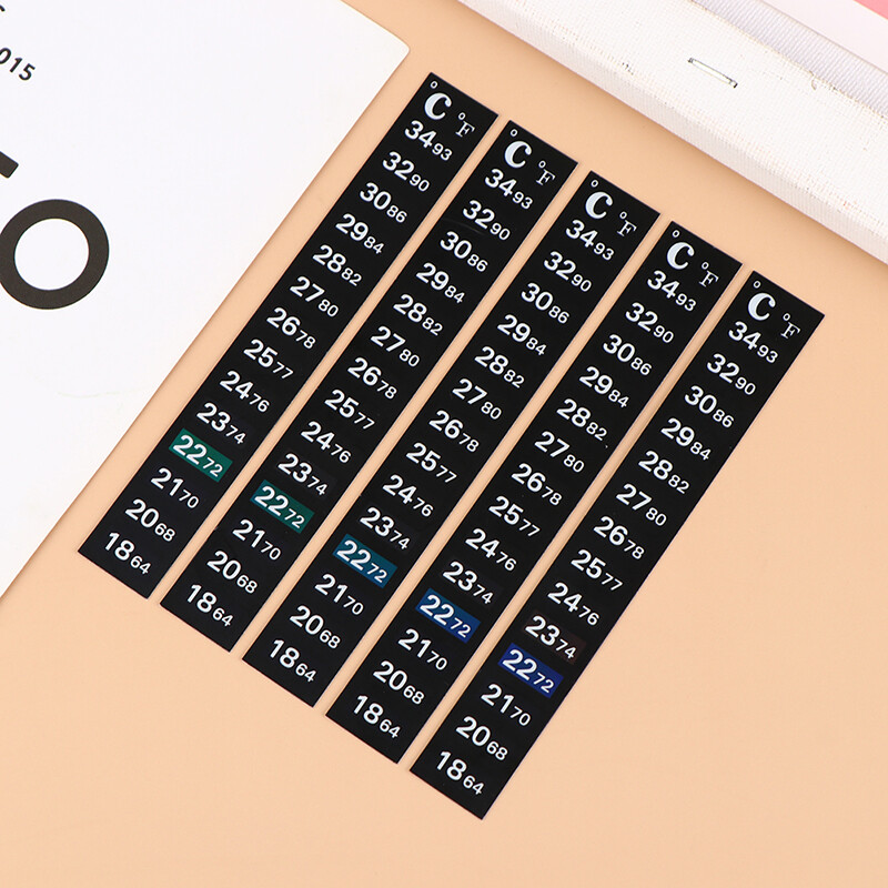 5Pcs Stick-on Sticker Thermometers Digital Measurement Temperature ...