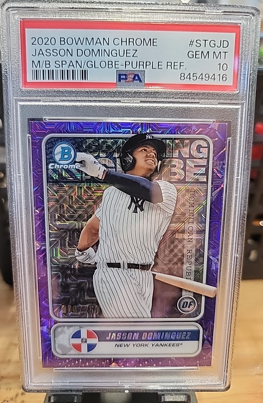 2020 Bowman Chrome Spanning The Globe Jasson Dominguez Purple Mojo/250 ...