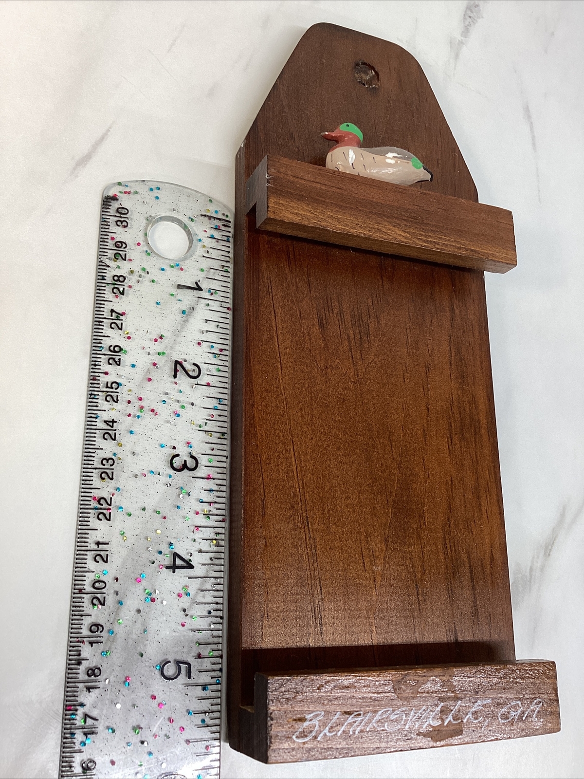 Vintage Wooden Wall Hanging Notepad Holder Blairsville Georgia ...