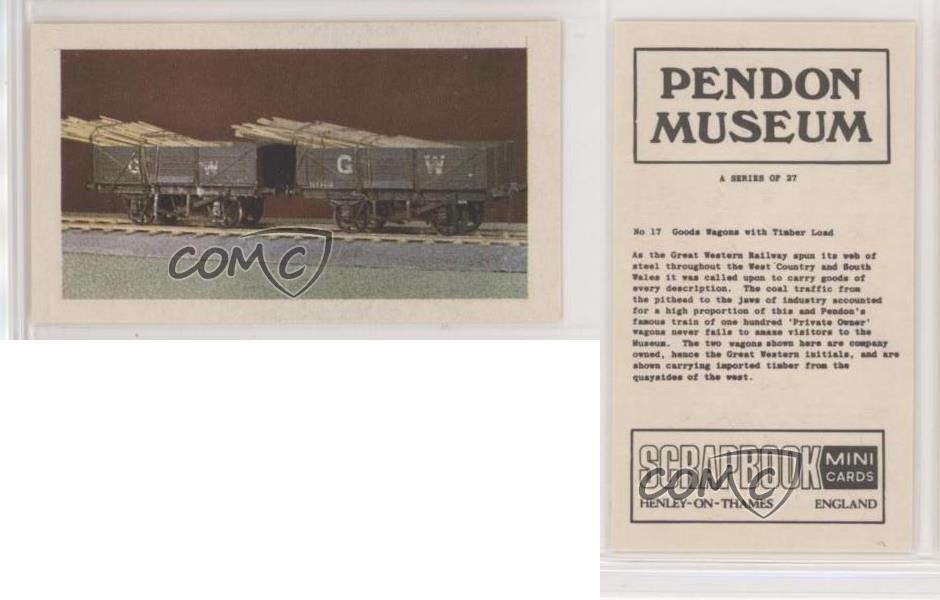 1978 Pendon Model Railway Museum Mini Cards Goods Wagons with Timber ...