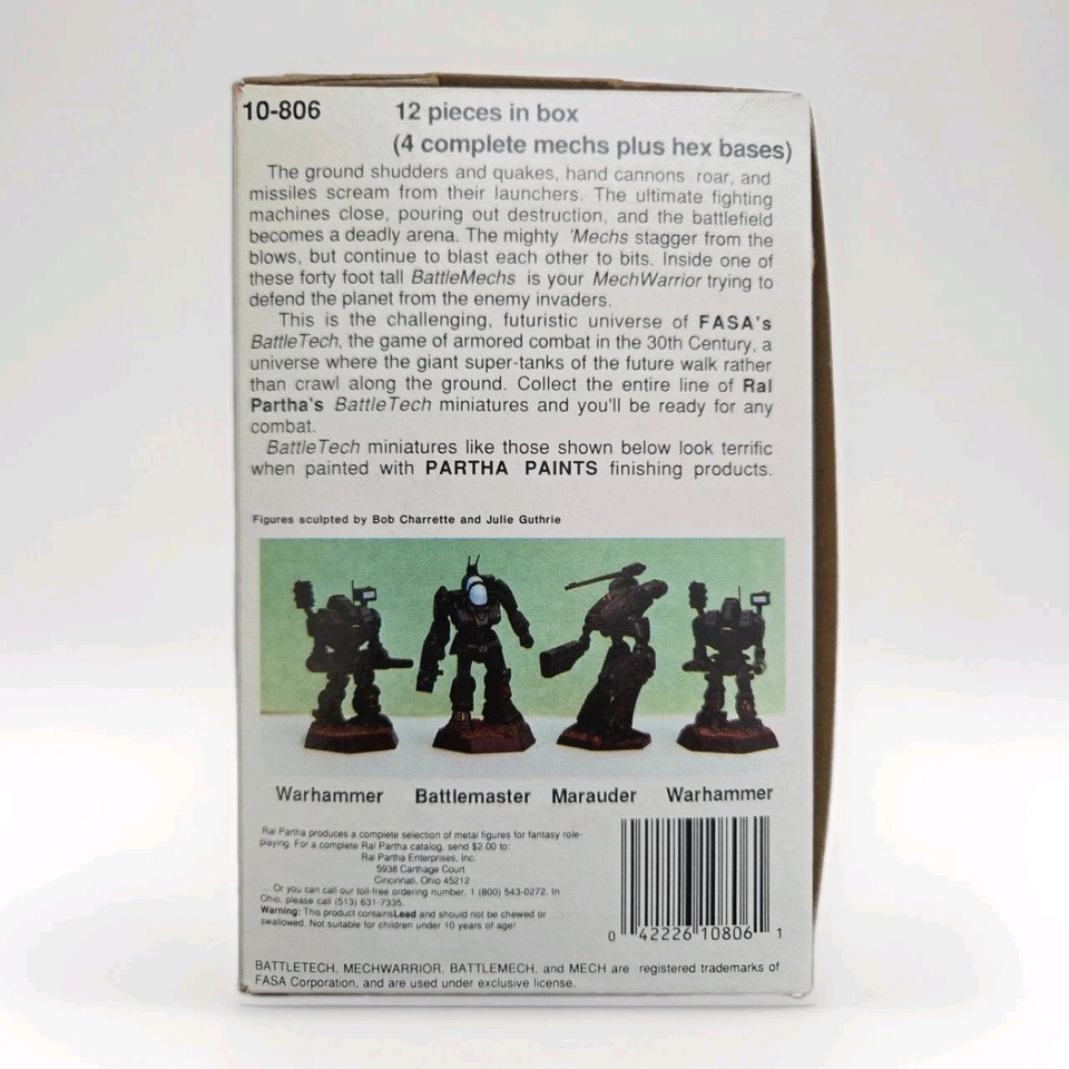 Ral Partha Battletech Assault Lance Miniatures set #10-806 | eBay