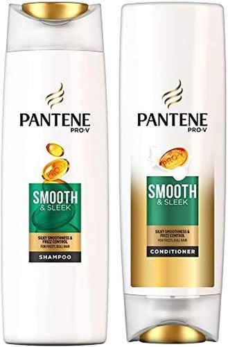 Pantene Pro-V Smooth & Sleek Shampoo 325ml + Conditioner 230ml Set ...
