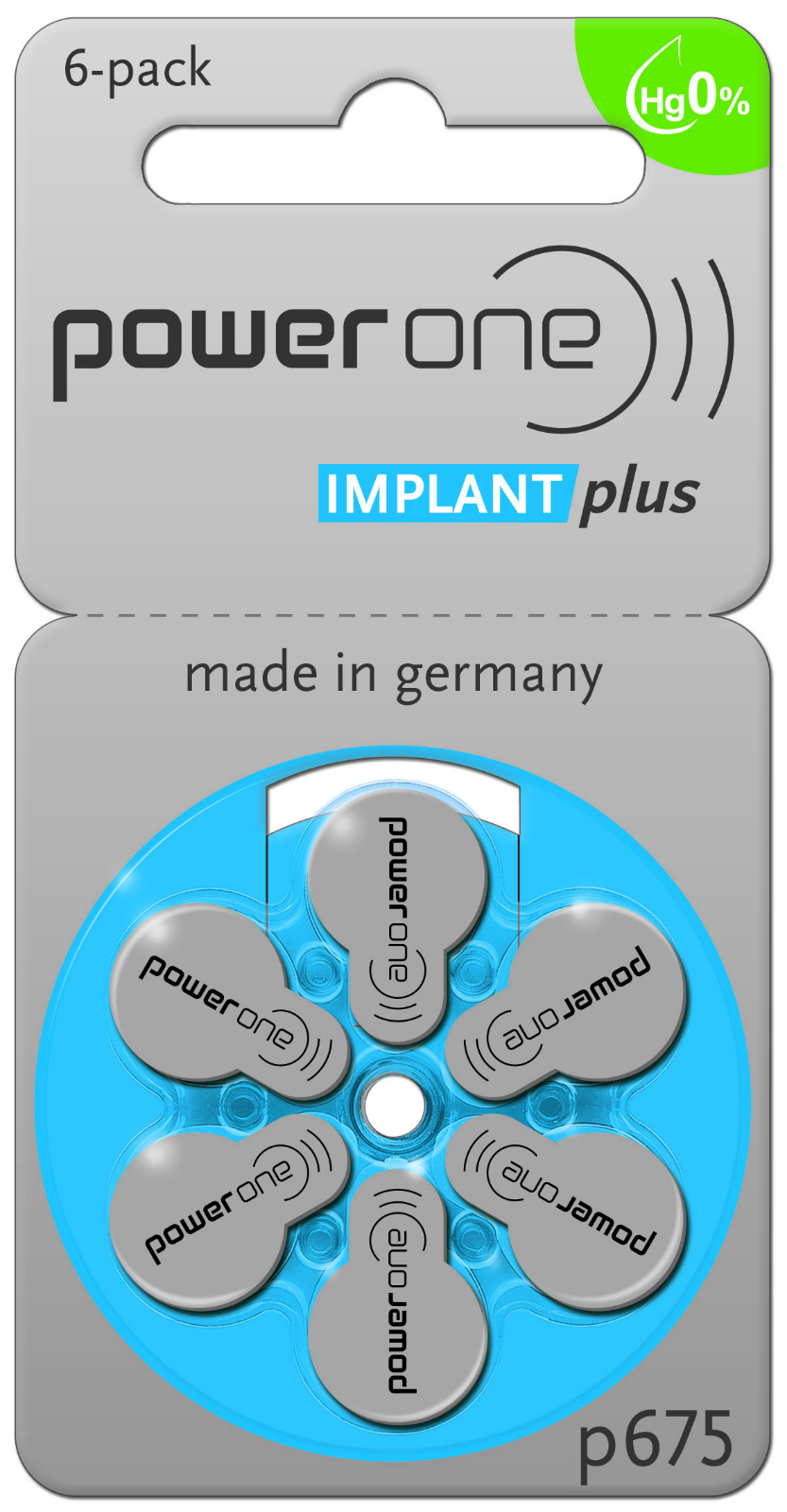 300x Varta Power One Implant Plus Hörgerätebatterien P675 PR44 6er ...