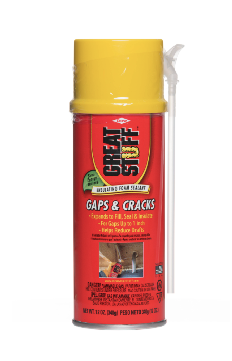 Great Stuff Gaps and Cracks Spray Foam Insulation, Natural Color, 12 Oz ...