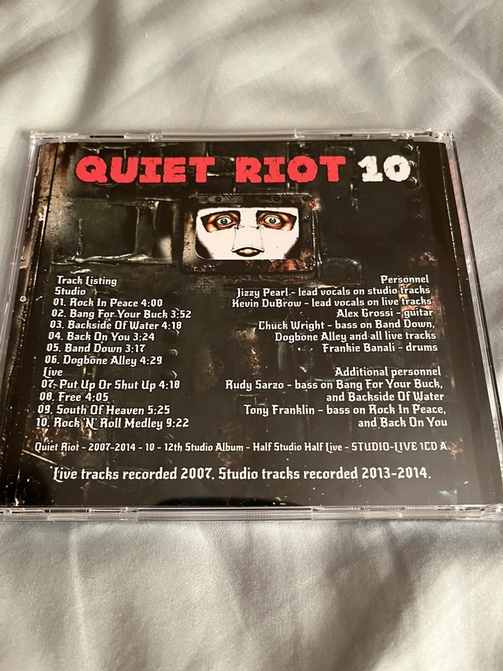 Quiet Riot Number 10 CD Jizzy Pearl The Lost Album Last Kevin Dubrow ...
