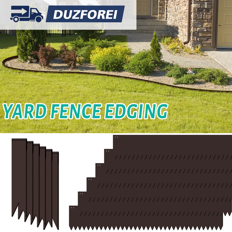 6x Stainless Steel Garden Edge Landscape Edging Metal Border Steel 39 ...
