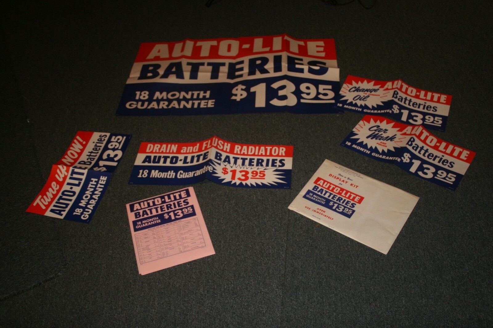 Original NOS 1960's Autolite Sta-Ful battery advertising kit, Ford ...