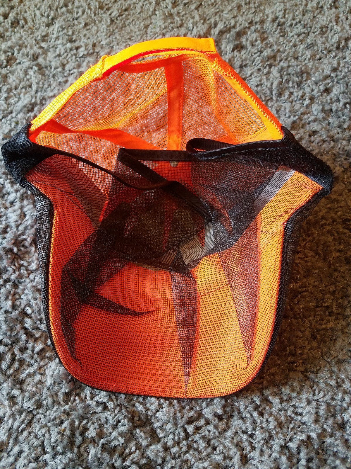 New Syngenta Safety Orange Hat Cap W Mesh Bug Guard Shield Field Walker ...