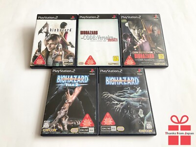 Lot 5 Sony PlayStation Biohazard Resident Evil JP PS 2 Set Game Japan ...