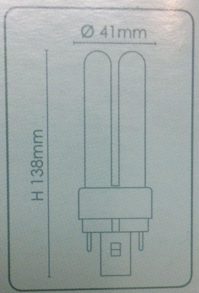 13W 2 PIN COMPACT FLUORESCENT D TYPE LAMP G24D-1 840 ( COOL WHITE ...