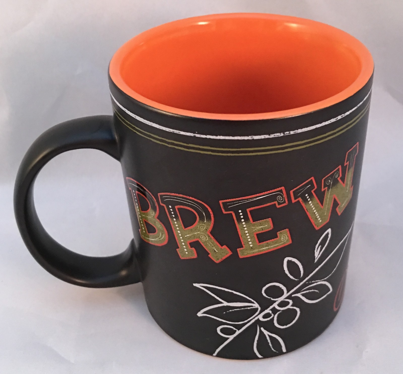 Starbucks Black Chalkboard Design Brew Venti Drip Coffee Mug Cup 12 ...