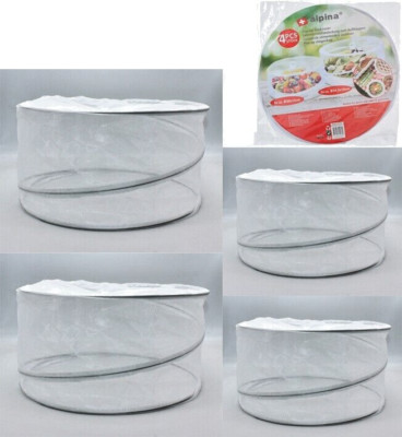 4 x Pop Up Food Covers Collapsible Reusable Round Mesh Cake Cover ...