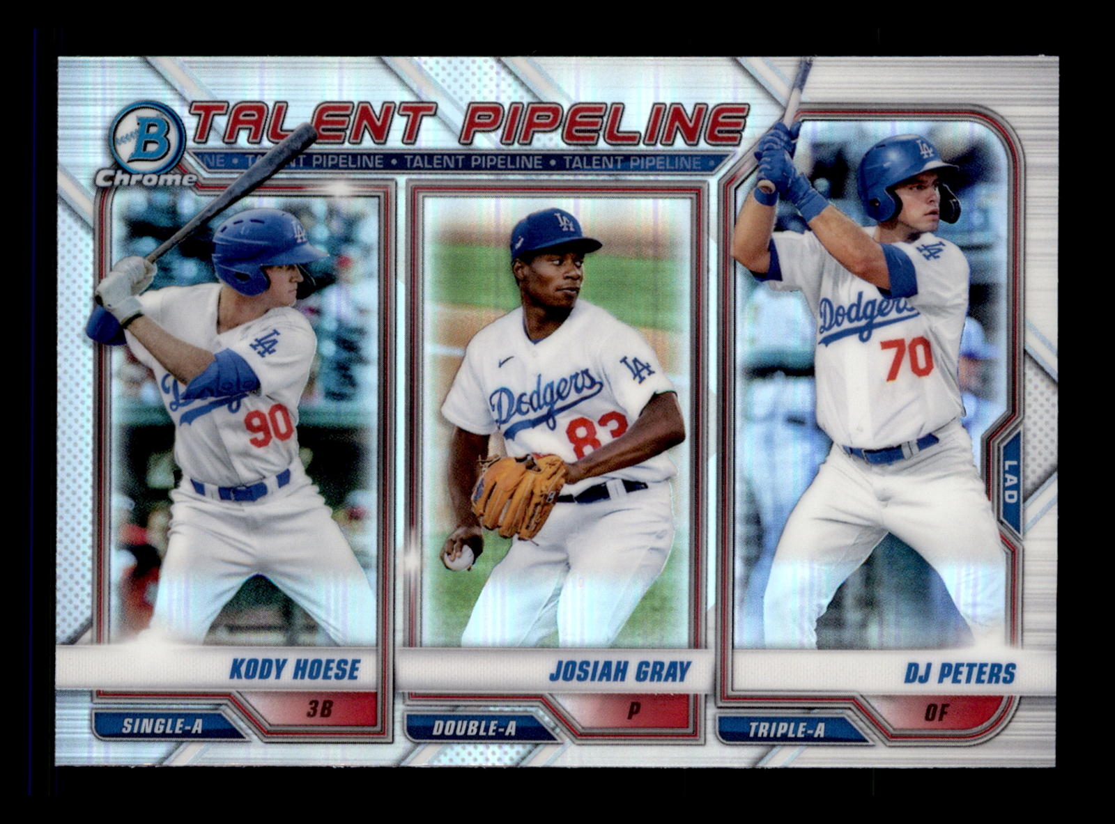 2021 Bowman Chrome #TP-LAD Josiah Gray/Kody Hoese/DJ Peters Dodgers | eBay