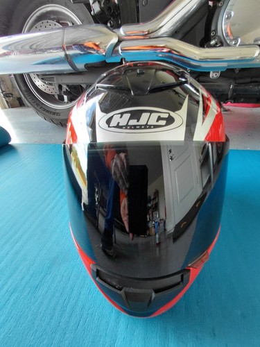 HJC CS-R2 SECA Motorcycle Helmet Large Red/Black w/Dark Smoke Shield | eBay