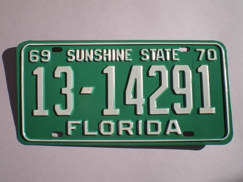 AUTHENTIC 1970 FLORIDA LICENSE PLATE | eBay