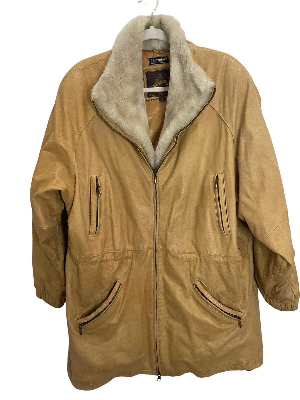 Vintage Wilson's Adventure Bound Long Tan Leather Fau… - Gem