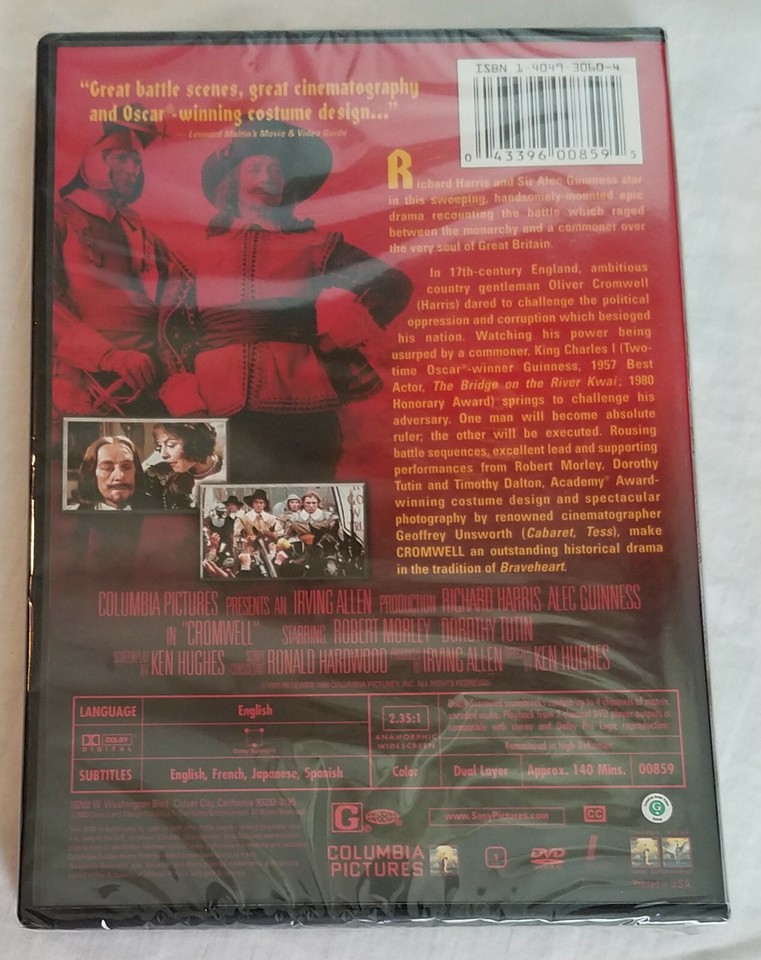 Cromwell (DVD, 2003) Richard Harris & Alec Guinness BRAND NEW ...
