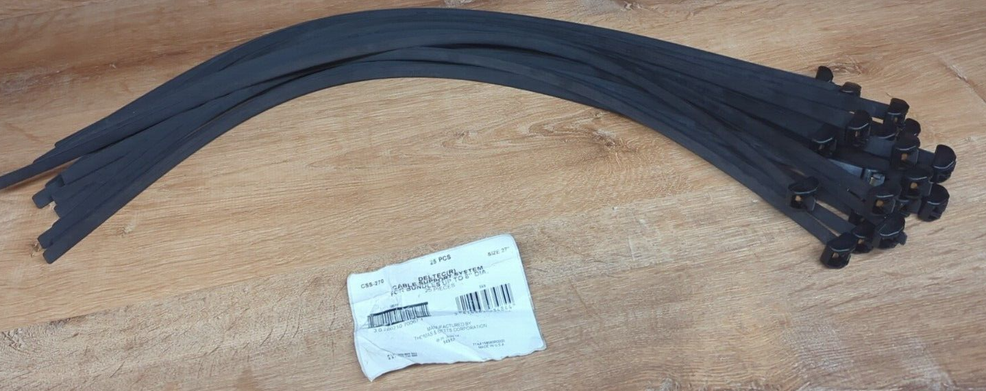 24 Thomas & Betts CSS-270 Deltec Cable Support Lock Head Tie Straps 27 ...
