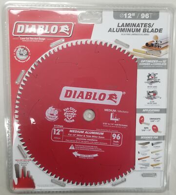 Diablo D1296L Medium Aluminum Saw Blade, 96T x 12" | eBay