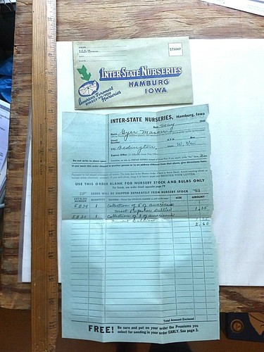 1945 Order Form and Illus.Return Envelope - Inter-State Nurseries ...