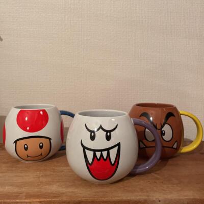 USJ Limited MARIO SUPER NINTENDO WORLD Mug cup 3set Boo Goomba Toad ...