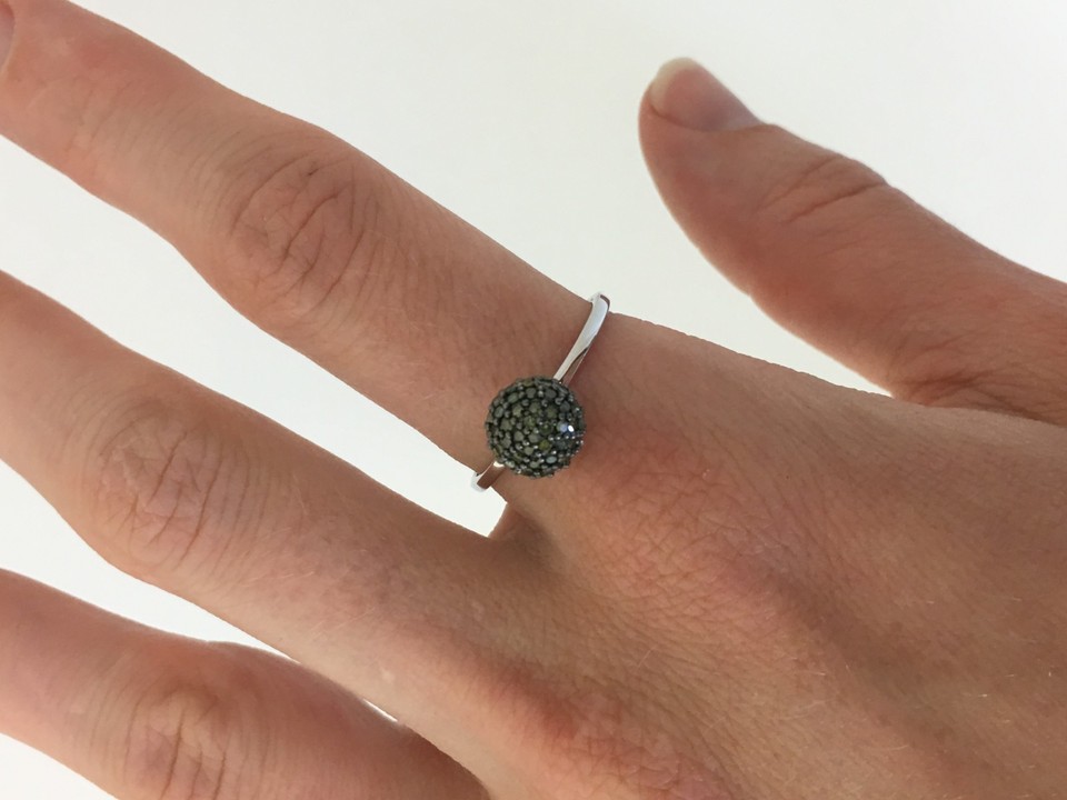 Limited Edition Mint Frappe .75 ctw Green Diamond Orbis Ring 14K ...