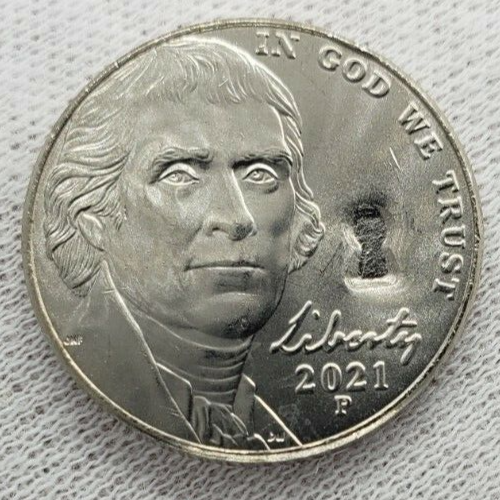 2021 Thomas Jefferson Nickel Secret Key Hole Counterstamp Good Luck ...
