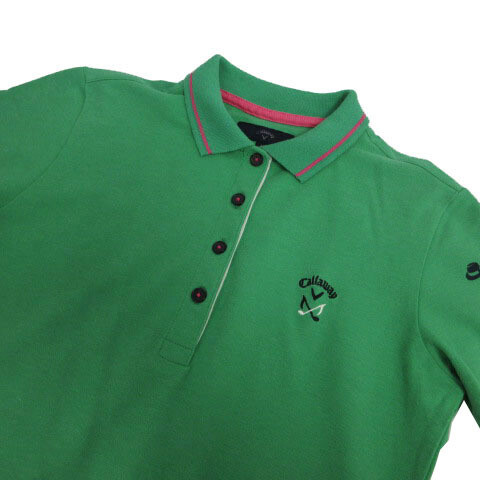Callaway Polo Shirt Logo Embroidery Print Short Sleeve Stretch Cotton ...