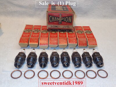 ( 1 ) ..‘NOS’ Champion 3 Com. Spark Plug .. USA Made .. Circa 1940’s | eBay