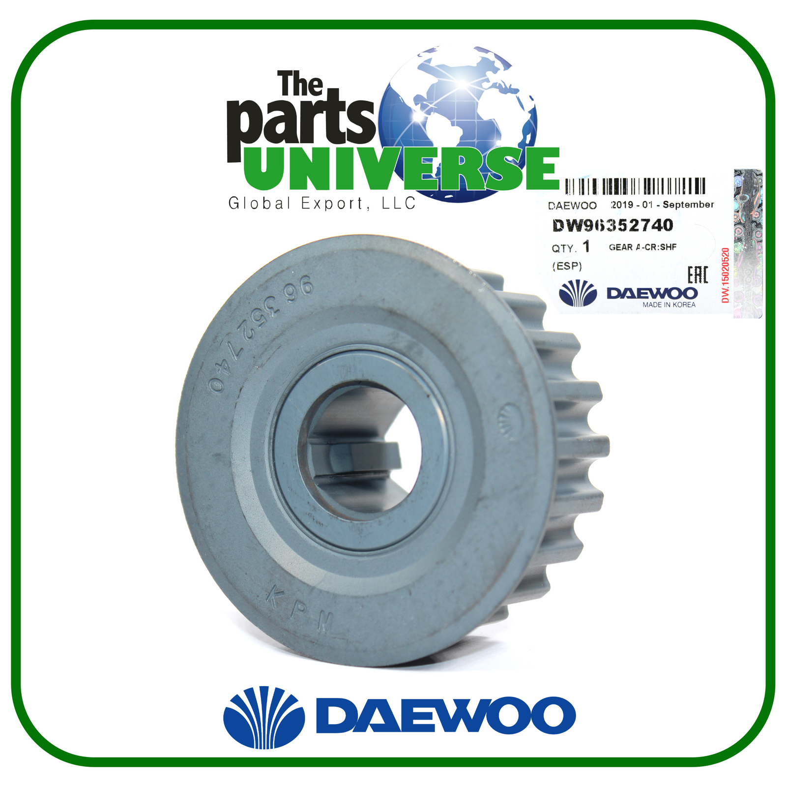 Daewoo Timing Crankshaft Gear Fits Chevrolet Aveo 1.6 96352740 for sale ...